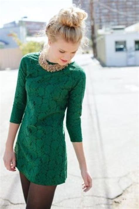 35 Chic Christmas Party Outfit Ideas Inspired Beauty Green Lace
