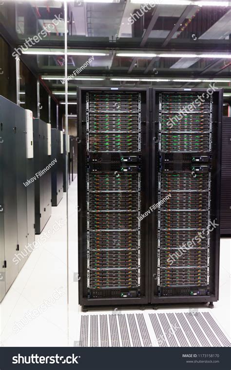 Closeup Modern Hardware Server Room Data Stock Photo Shutterstock
