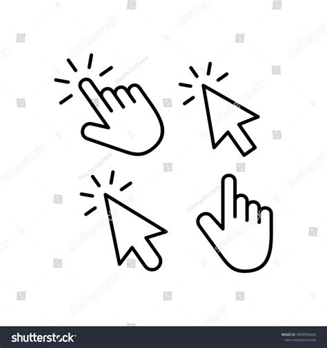 커서 아이콘 집합 포인터 아이콘 기호 스톡 벡터로열티 프리 1899076636 Shutterstock