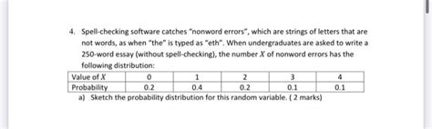 Solved 4 Spell Checking Software Catches Nonword Errors