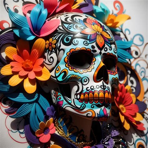 Premium Ai Image Dia De Los Muertos Traditional Calavera Sugar Skull