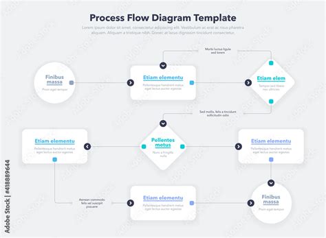 Modern Infographic For Process Flow Diagram Flat Design Easy To Use For Your Website Or