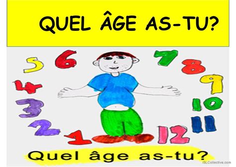Quel âge as tu Français FLE powerpoints