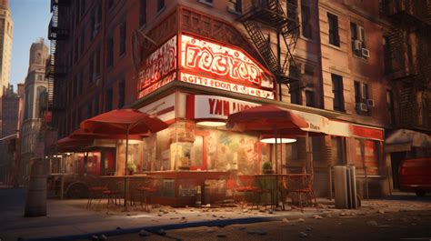 Sunset Over A Classic New York Pizzeria Ai Wallpapers