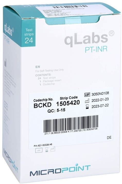 Nal Von Minden Qlabs Ptz Inr Teststreifen Zur Inr Bestimmung 24 Stk