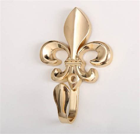 Gold Fleur De Lis Hook Decorative Hooks Wall Hooks Metal Hooks Etsy