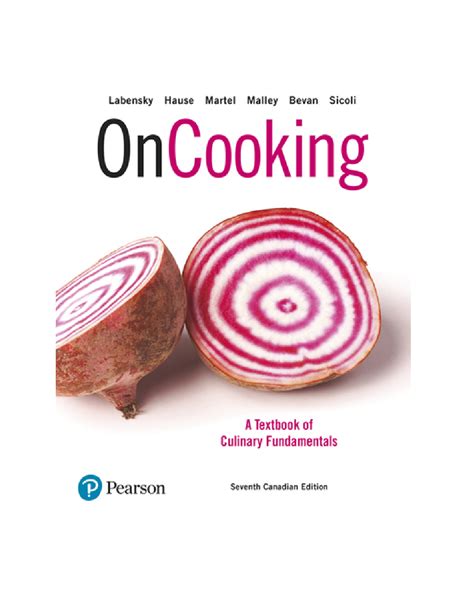 On Cooking A Textbook Of Culinary Fundamentals 7th Canadian Edition