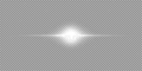 White Horizontal Light Effect Of Lens Flares Stock Vector