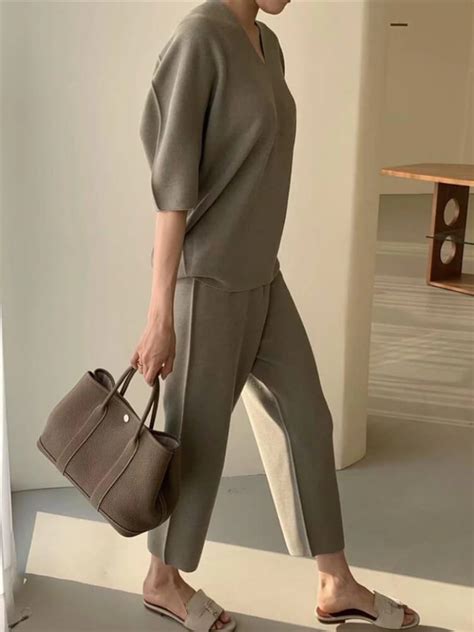 Comfy Elegance V Neck Top And Ankle Length Pant Set