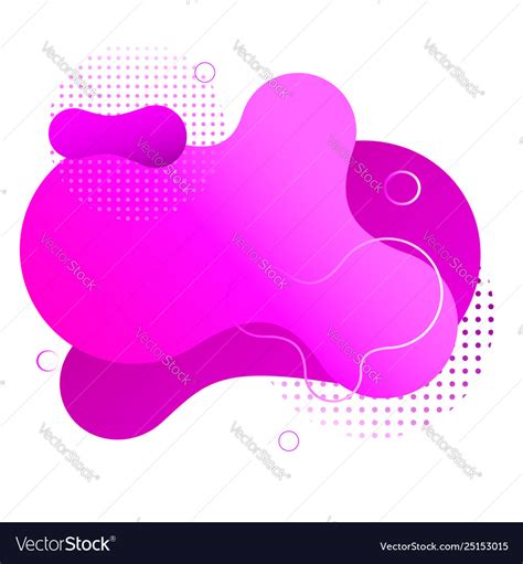 Gradient Fluid Shape Isolated On White Pink Spots Vector Image