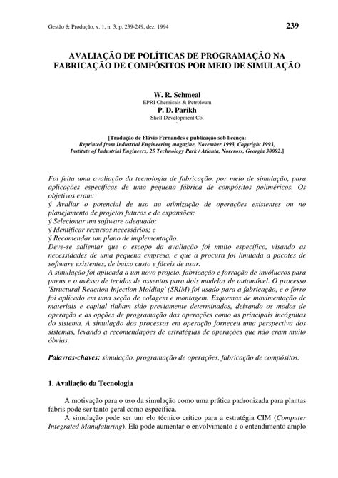 Pdf Simulation In Evaluation Of Scheduling Policies In Composites Manufacturing