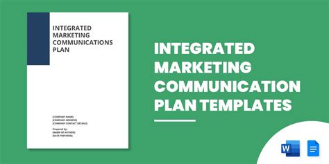 Integrated Marketing Communications Plan Template