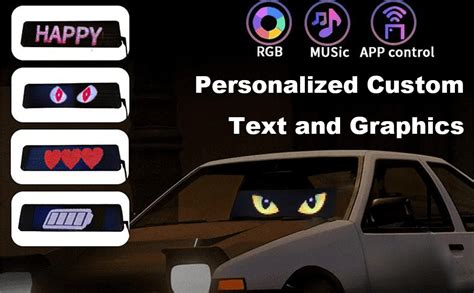 Car Windshield Eyes Animated Led Screen Programmable Led