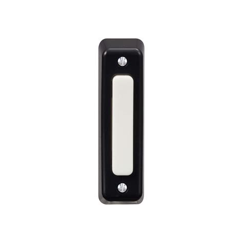 Heathzenith Wired Unlighted Push Doorbell Chime Button Black