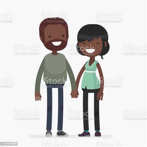 귀여운 아프리카 미국인 한 쌍 벡터 일러스트 가족에 대한 스톡 벡터 아트 및 기타 이미지 가족 귀여운 남성 Istock