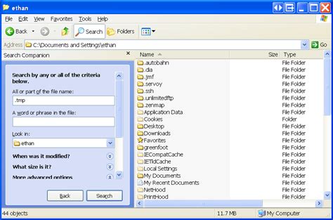 Managing Profile Space Finding And Deleting Temporary Files Columbia College Information