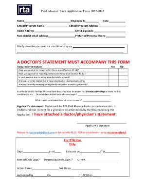 Fillable Online A DOCTOR S STATEMENT MUST ACCOMPANY THIS FORM Fax Email Print PdfFiller