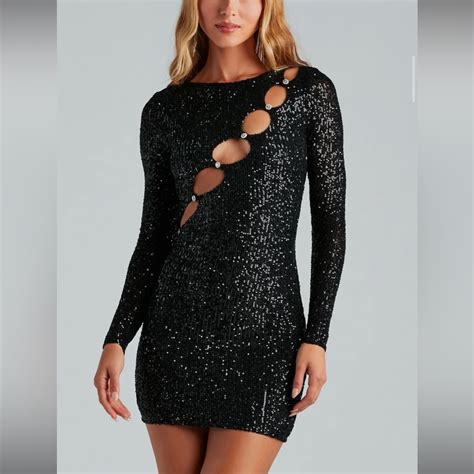 Windsor Black Sequin Dress Gem