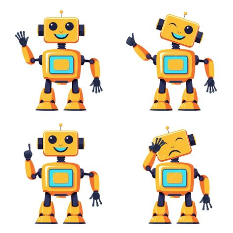 Premium Vector Robot Emotions Set Simple Design Vector Illustration In Flat Style