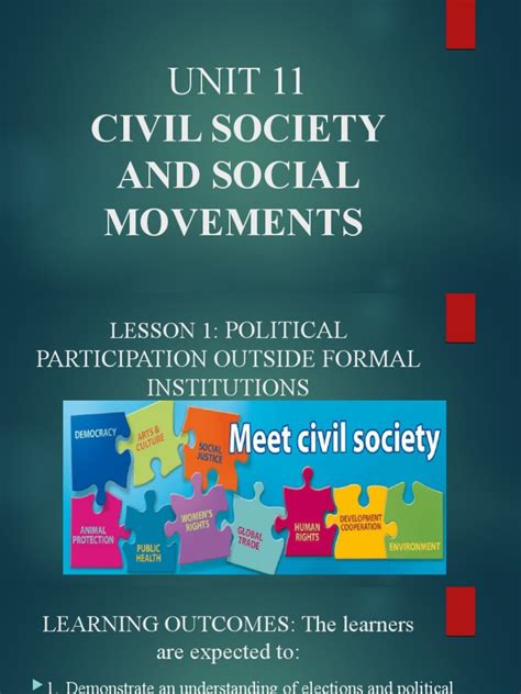 Unit 11 Lesson 1 Civil Society Pdf Civil Society Social Movements