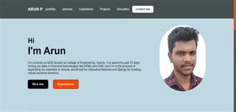 Arun P On Linkedin I Am Happy To Share That I Had Created My Static Portfolio Website Using