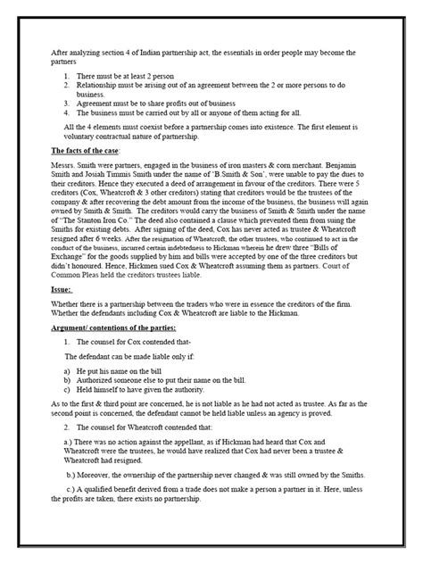 Nidhi Maam Case Analysis Assignment 5 Pdf Law Of Agency Partnership