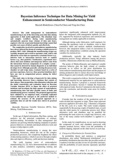 Pdf Bayesian Inference Technique For Data Mining For Yield