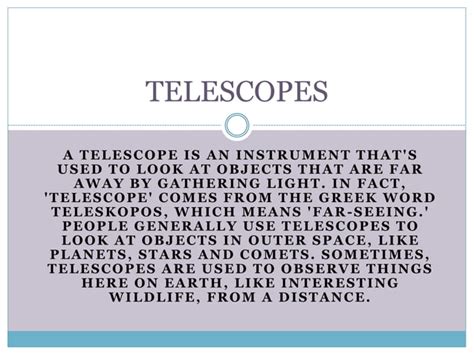 Telescopes Power Point Pptx Eye And Vision Conditions Diseases And Conditions