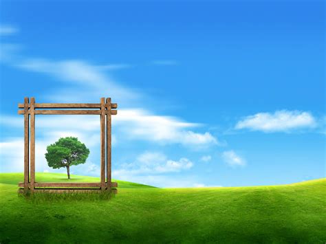 Wooden Frame With A Tree On The Lawn 11037118 Stock Photo At Vecteezy
