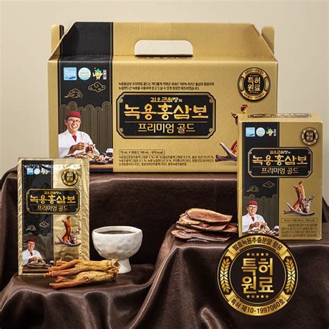 김오곤 녹용 홍삼보 프리미엄 골드 6년근 홍삼 120포관절보msm60정홍삼액 녹용즙 홈플러스 택배배송