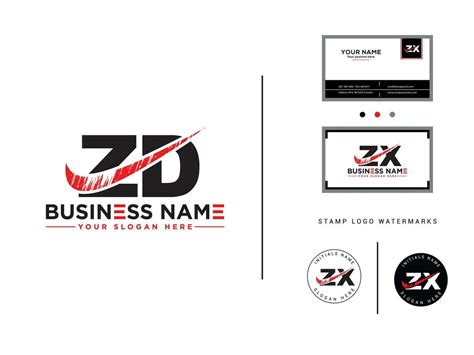 Typography Zd Logo Icon Creative Luxury ZD Brush Letter Logo Template Vector Art At
