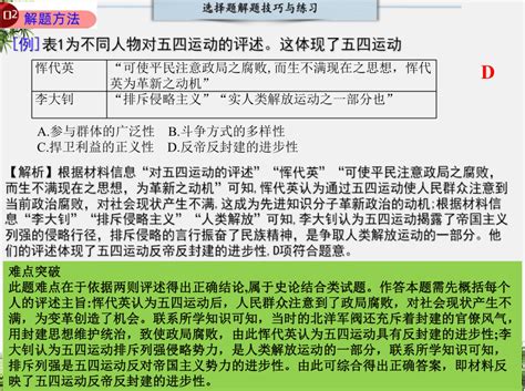 中考历史主要题型答题技巧 中考历史命题预测与突破 课件 21世纪教育网