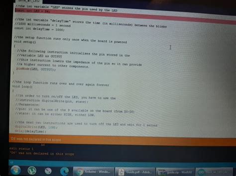 What Does D6 Was Not Declared In This Scope Mean Rarduino