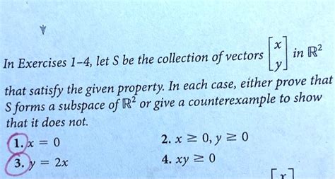 solved in r 2 in exercises 1 4 let s be the collection of vectors