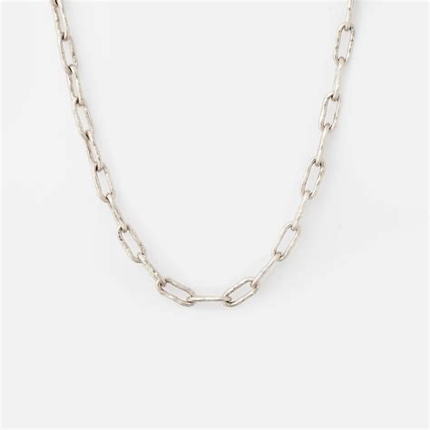 The Hammered Chain Link Necklace Yearly Co