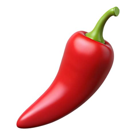 Gorgeous Inspired A Single Red Chili Pepper No Background With