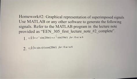 Solved Homework2 Graphical Representation Of Superimposed