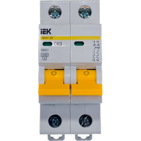 Автоматический модульный выключатель IEK ВА 47-29 2п C 63А 4.5кА ИЭК ...