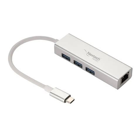 White NEXTECH USB C To GIGA LAN ETHERNET PORT USB HUB NA C At Piece In New Delhi