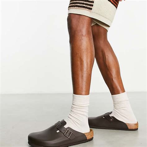 Birkenstock Boston Clogs In Smooth Brown Leather Ubicaciondepersonas