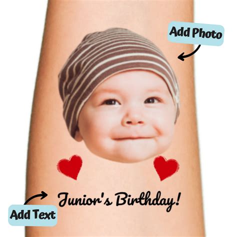 Birthday Tattoos Unique And Customized Birthday Temporary Tattoo
