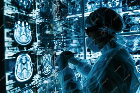 Premium Photo Ai Assisted Medical Imaging With Holographic Displays In A High Tech Medical Lab