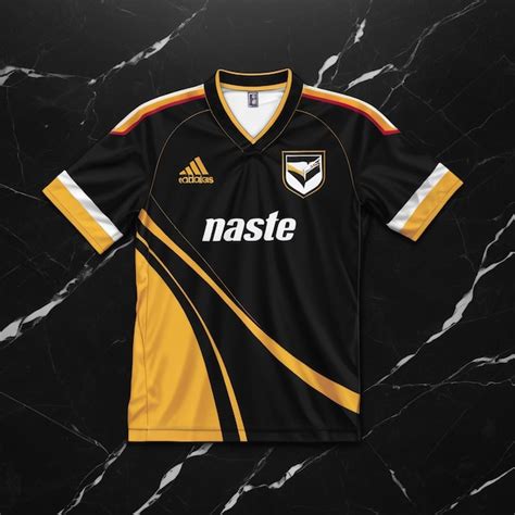 Premium Photo | Team Spirit Sports Jersey Against Black Marble Background