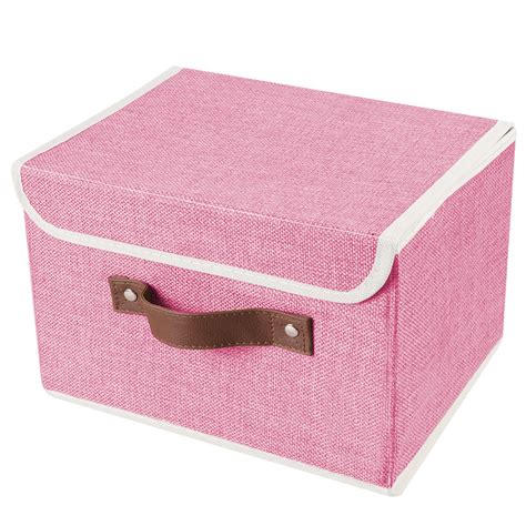 2pcs Foldable Storage Bin Boxes With Lid Fabric Basket Container