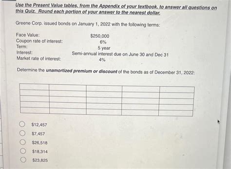 Solved Use The Present Value Tables From The Appendix Of