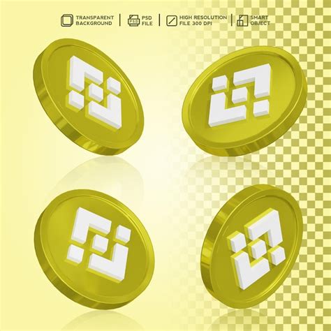 3d Renderizado Realista Moneda Criptográfica Binance Con Color
