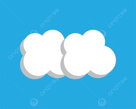 Blue Sky With Cloud Background Vector Illustration Weather Design