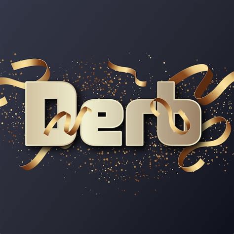 Premium Photo Derb Text Effect Gold  Attractive Background Card Photo