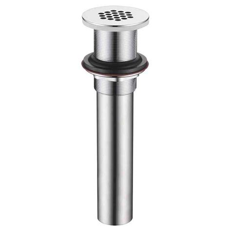 Polished Chrome 15 Metal 19 Hole Grid Drain Assembly Without Overflow
