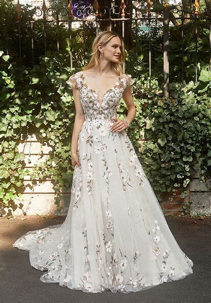 Sexy Floral Wedding Gown Wedding Dress Appliques Lace Tulle Wedding